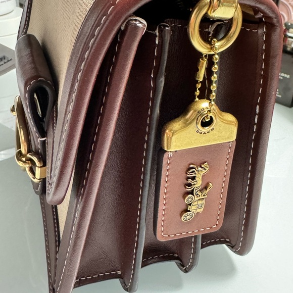 Coach | Bags | Coach Hero Shoulder Bag Canvas And Refined Calf Leather ...